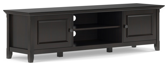 Amherst SOLID WOOD 72 inch Low TV Media Stand - Transitional ...