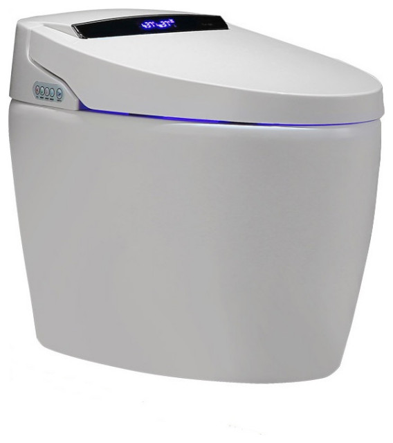 Modern Smart One-Piece 1.28 GPF Floor Mount Automatic Toilet and Bidet ...