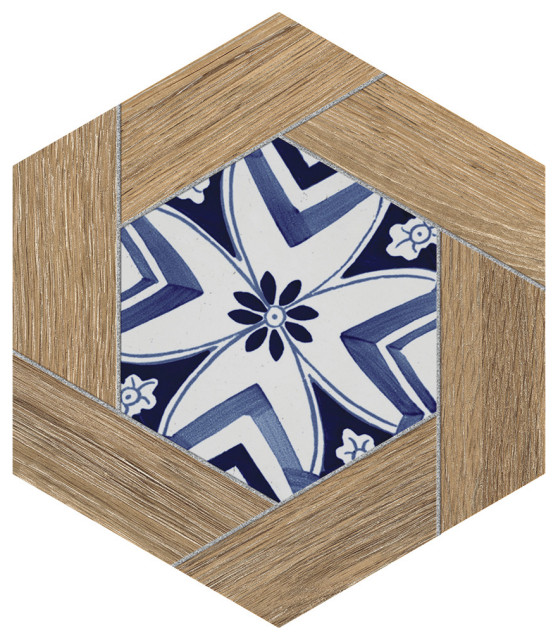 Gador Hex Porcelain Floor and Wall Tile Sample - Contemporary - Wall ...