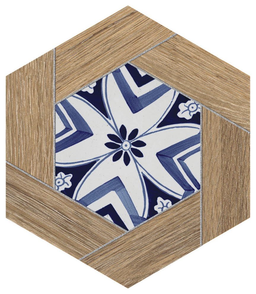 Gador Hex Porcelain Floor and Wall Tile Sample - Contemporary - Wall ...