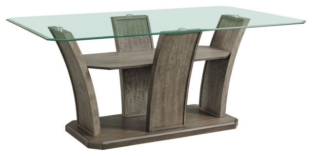 Dapper Gray Rectangular Counter Table - Contemporary - Dining Tables ...