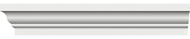 2 1/8"H x 1 3/8"P x 96"L Ram Crown Moulding, PVC, 2 1/8"H x 1 3/8"P x ...