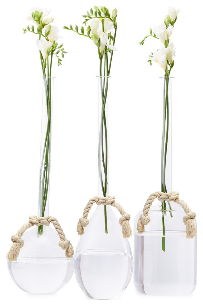 Two's Company 53911 Sleek And Chic Vase With Knotted Rope - Beach Style ...