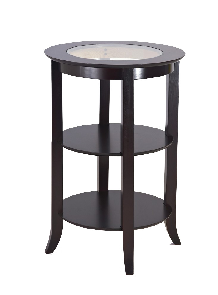 Wood Round Side /Accent Table - Transitional - Side Tables And End ...