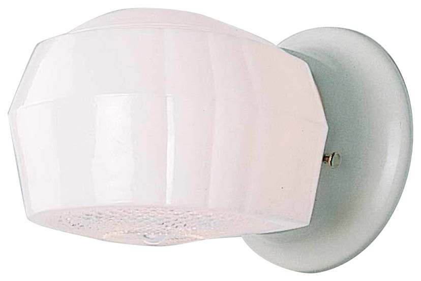 Volume Lighting 1-Light White Bathroom Wall Mount - Contemporary ...