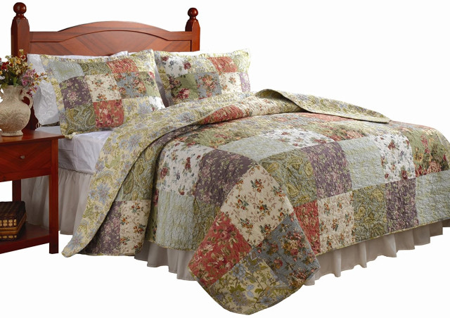 Greenland Blooming Prairie Collection Quilt Set, King - Farmhouse ...