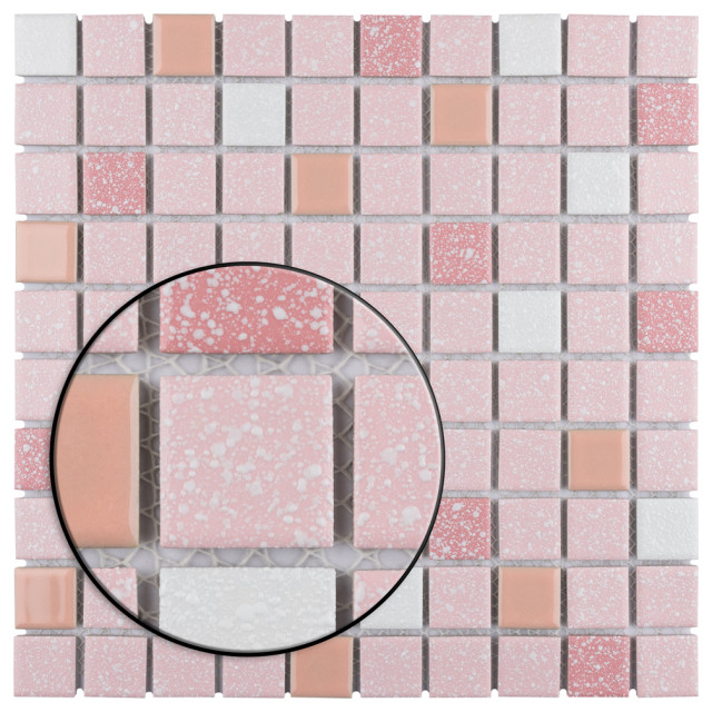 Crystalline Straight Edge Porcelain Floor and Wall Mosaic Tile Sample ...