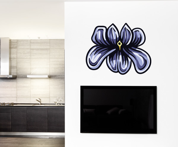 Floral Flower Vinyl Wall Decal FloralFlowerUScolor107, 36 in ...
