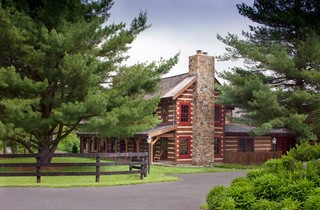 Custom Log Home with Stone - Rustic - Exterior - Other - by StoneMill ...