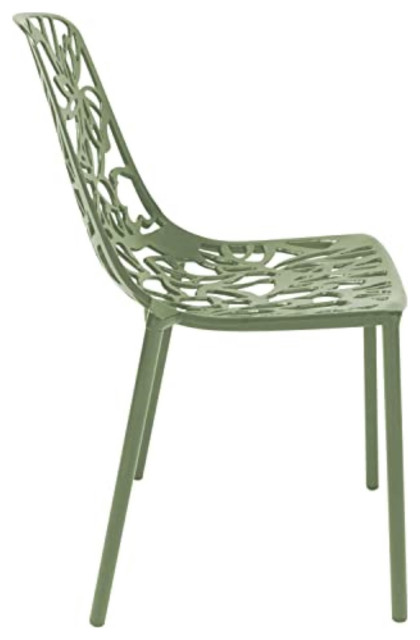LeisureMod Modern Devon Aluminum Chair, Set of 4 - Contemporary ...