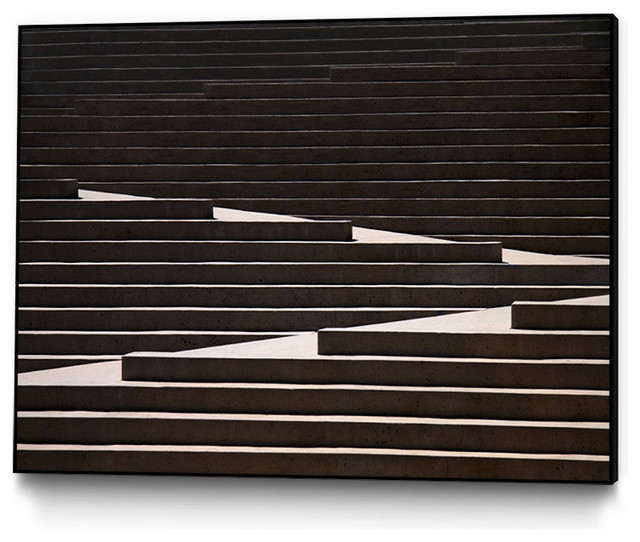 "Robson Stairs I" Art block Framed Canvas, 36"x24" - Contemporary ...