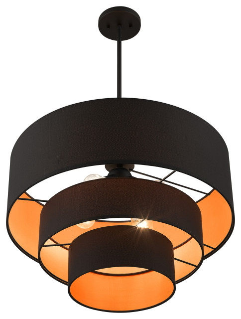 Sentosa 4 Light Chandelier, Black - Transitional - Chandeliers - by ...