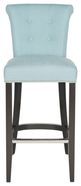 Marian Ring Bar Stool, Sky Blue, Set of 2 - Transitional - Bar Stools ...