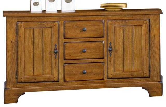 Liberty Furniture Treasures Buffet in Rustic Oak 17-CB6285 EST SHIP ...