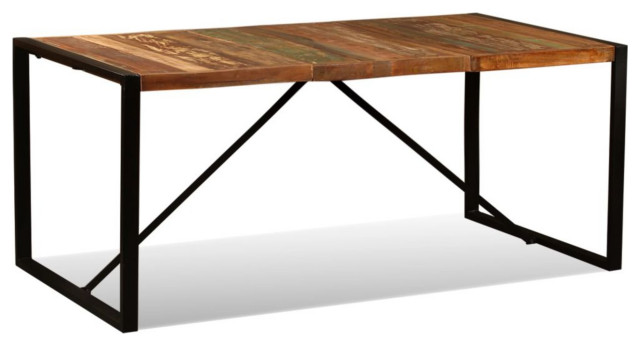 Vidaxl Dining Table Solid Reclaimed Wood 70.9" - Industrial - Dining ...