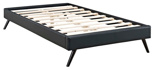 Loryn Twin Bed Frame with Round Splayed Legs, 80.5"L x 42.5"W x 13"H ...