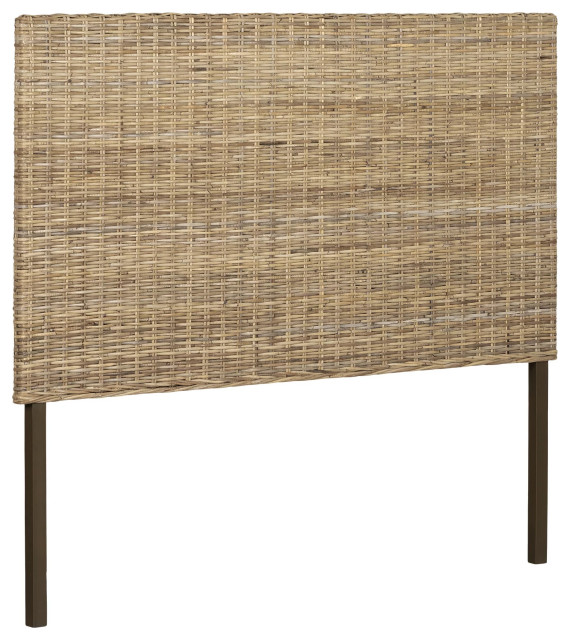 Bohemian Harmony Rattan Queen Headboard, Unique Natural Panel Design ...