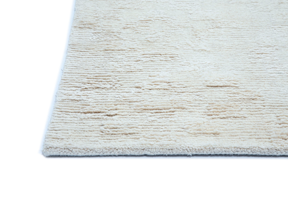 NuStory Barefoot Hand Tufted Solid Color Area Rug in Linen, 4'x6 ...