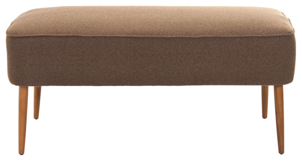 Mallory Bench Brown - Midcentury - Upholstered Benches - by Virgil ...