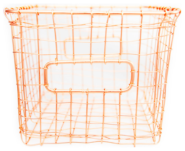 Copper Wire Basket - Contemporary - Baskets - by Alchemade | Houzz