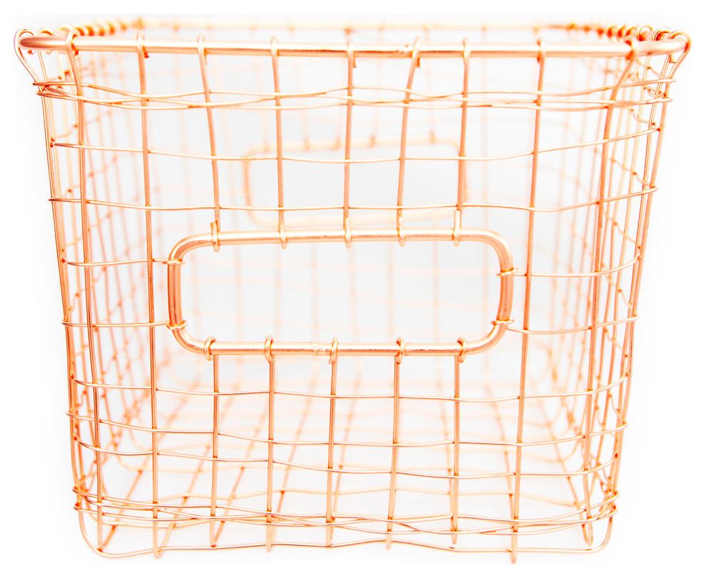 Copper Wire Basket - Contemporary - Baskets - by Alchemade | Houzz