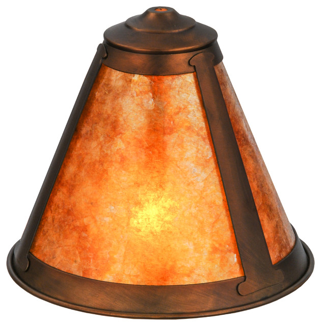 12 Amber Mica Shade Bulbs Meyda Tiffany Amber - 12 Inch Handcrafted ...