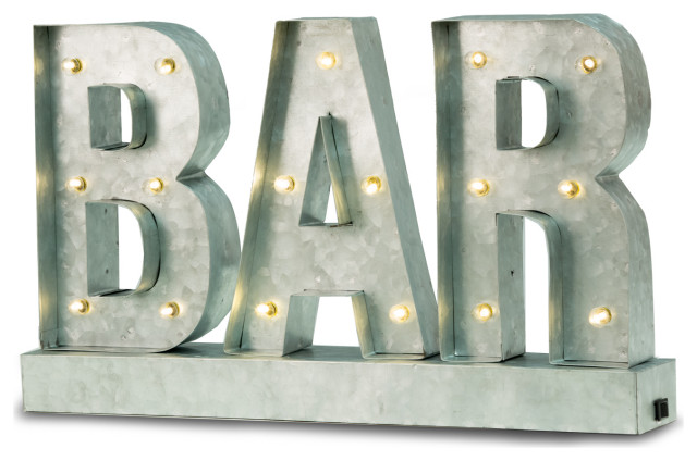 Bar Sign, Led Lighted, Wall Mountable - Contemporary - Novelty Lighting ...