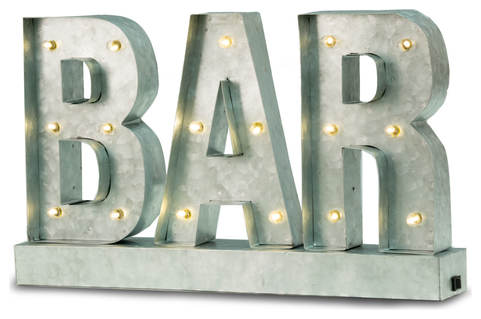 Bar Sign, Led Lighted, Wall Mountable - Contemporary - Novelty Lighting ...