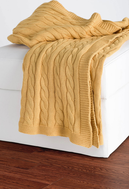 Cableknit Throw - Scandinavian - Throws - by HedgeApple | Houzz