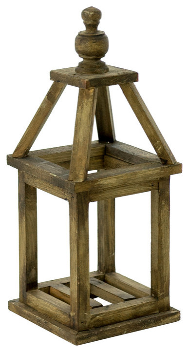 Wood Rectangular Lantern - French Country - Candleholders - by Rustic ...