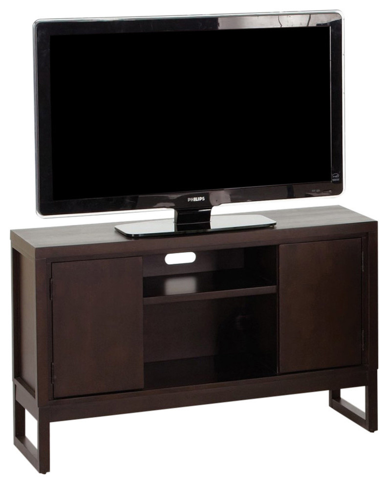 Progressive Furniture TV Console, Dark Chocolate - Transitional ...