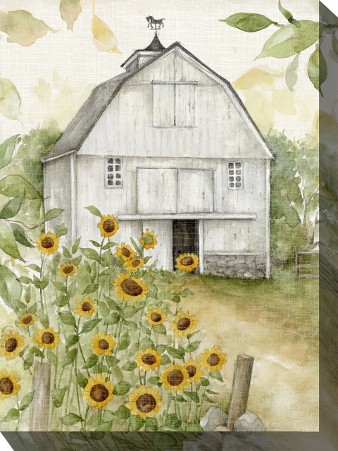 Sunny Day Farm Canvas Art Print, 30"x40" - Farmhouse - Outdoor Wall Art ...