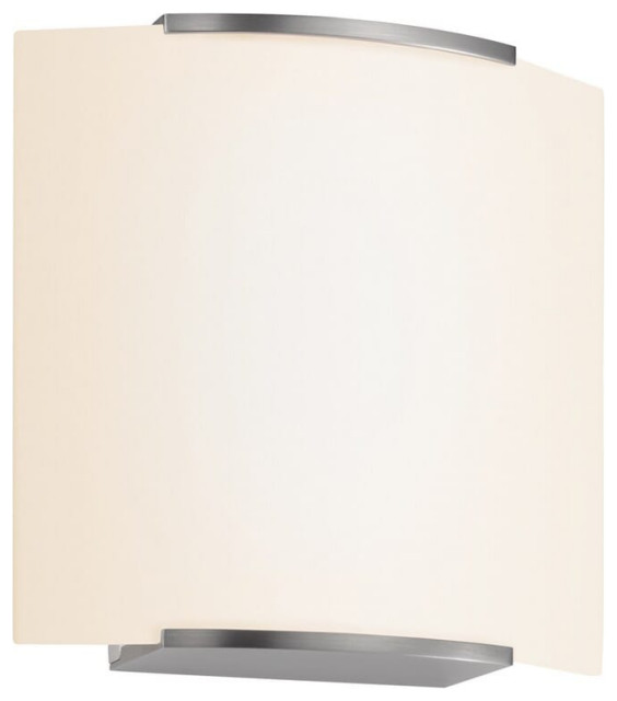 Wave 7.75" 2-Light Square Wall Sconce in Satin Nickel, 8.000 ...