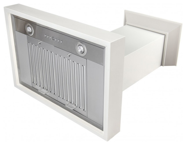 ZLINE 30 in. Wooden Wall Mount Range Hood, White Includes Motor, KBTT ...