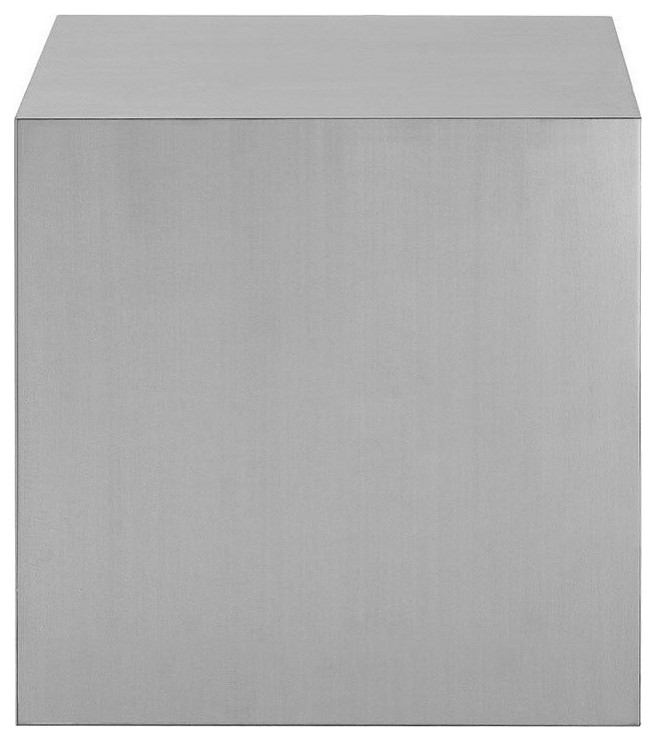 Dove Stainless Steel Side Table, Silver - Contemporary - Side Tables ...