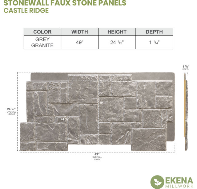 Castle Rock Stacked Stone, StoneWall Faux Stone Siding Panel ...