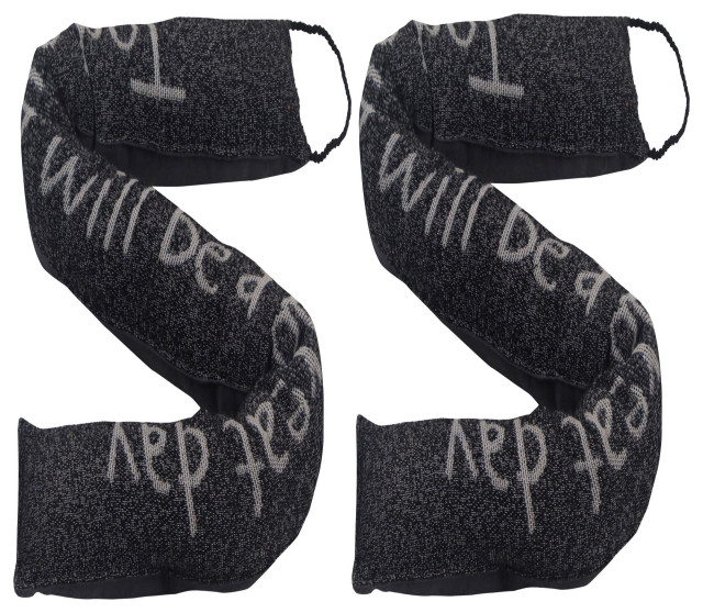 Home Weavers Saying Draft Stopper 2 Piece Set 36"x3.5" - Contemporary ...