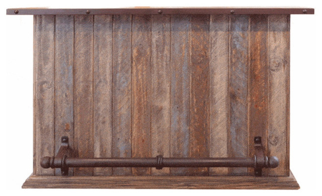 Rustic Multi-Color Bar With Foot Rest - Rustic - Wine And Bar Cabinets ...