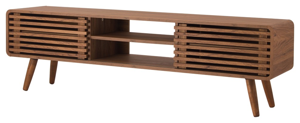 Wilson Slat Low TV Stand - Midcentury - Entertainment Centers And Tv ...