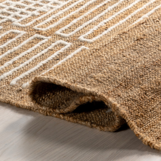 Emily Henderson x RugsUSA Geneva Tasseled Jute Rug, 4' x 6' - Beach ...