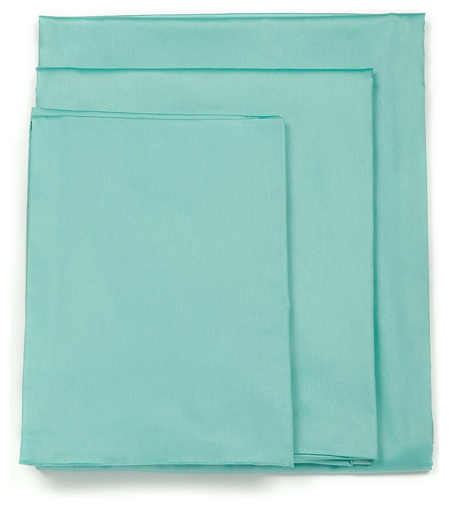 Solid Powder Blue Sheet Set, Queen - Modern - Sheet And Pillowcase Sets ...