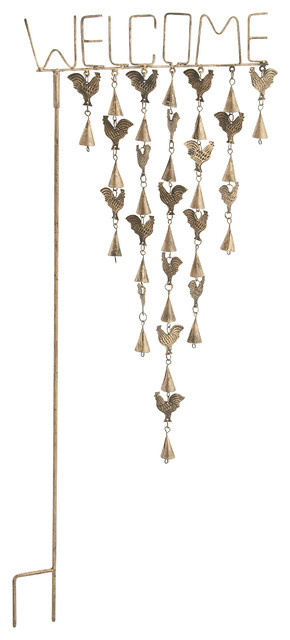 Metal Rooster Garden Stick - Contemporary - Garden Statues And Yard Art ...