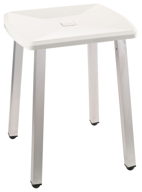 White Shower Stool - Modern - Shower Benches & Seats - by Ponte Giulio ...