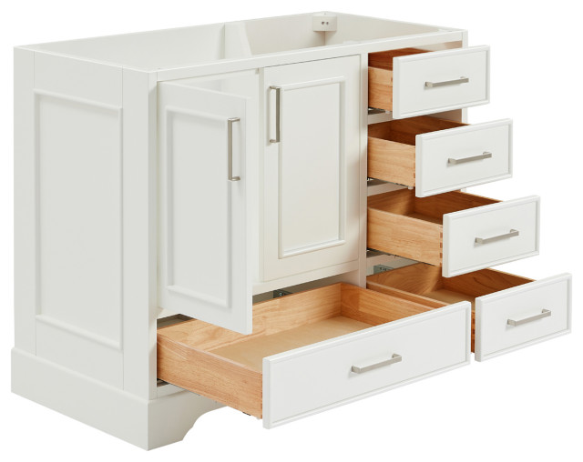 Ariel Stafford 42" Single Left Offset Sink Bathroom Vanity Base ...