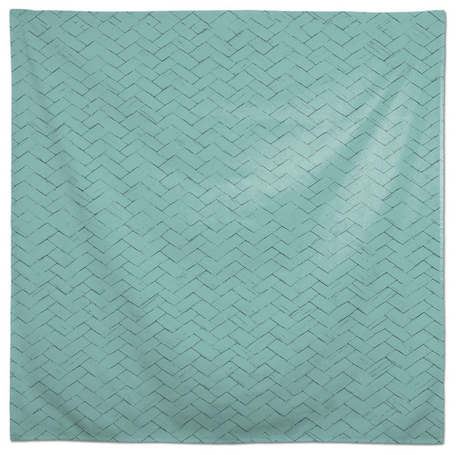 Woven Texture Teal 2 58x58 Tablecloth, 58x58 - Contemporary ...