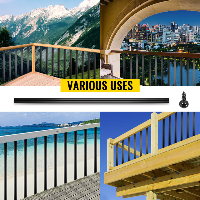 Deck Balusters Metal Deck Spindles 51 Pack Aluminum Alloy Railing, 26 ...