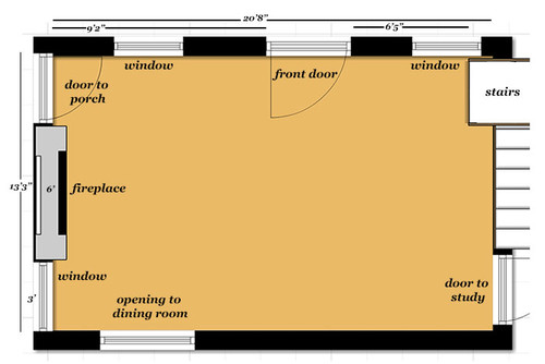 Decorating Living Room: Front Doors Opens Into It
