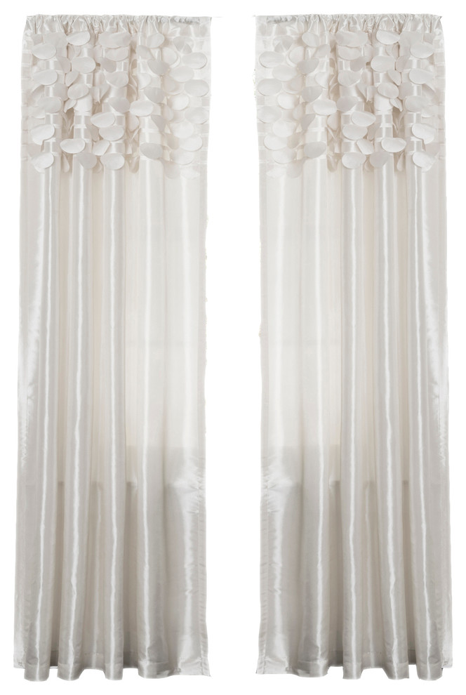 Circle Dream White Window Curtain Set 54x84 - Traditional - Curtains ...
