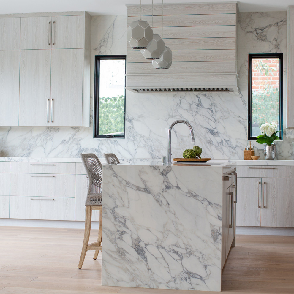Arabescato Marble Kitchen - Modern - Kitchen - Phoenix - by Arizona ...