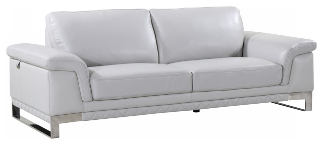 Naples Contemporary Genuine Italian Leather Sofa - Contemporary - Sofas ...